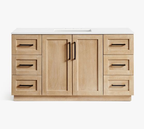 Miller 58" Single Wide Sink Vanity | Pottery Barn