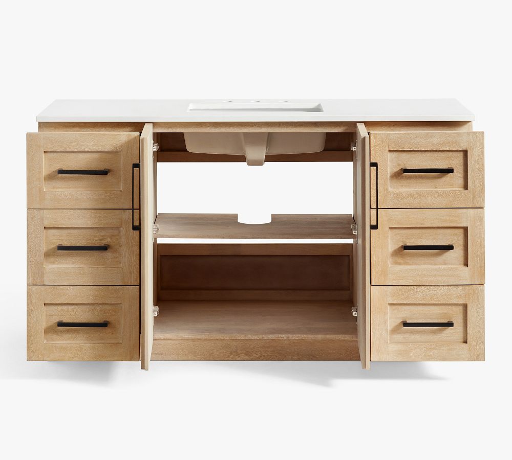 Miller 58" Single Wide Sink Vanity | Pottery Barn