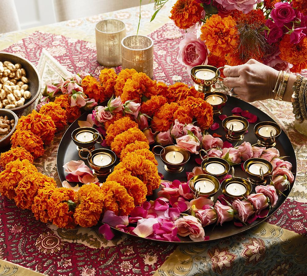 Diwali Tealight Candleholders - Set of 4 | Pottery Barn