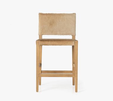 Perez Hair-On-Hide Bar & Counter Stool | Pottery Barn