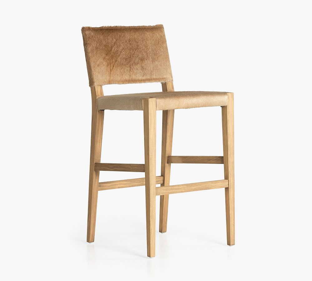Perez Hair-On-Hide Bar & Counter Stool | Pottery Barn