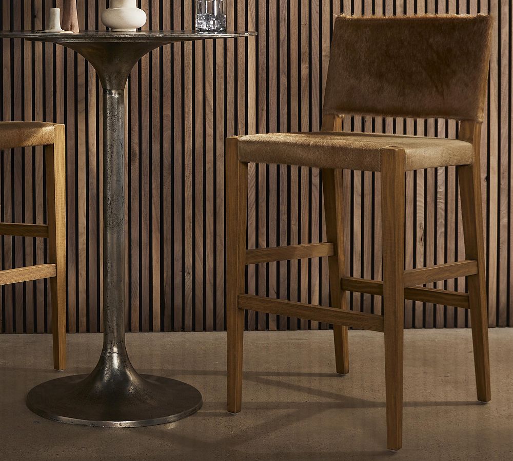 Perez Hair-On-Hide Bar & Counter Stool | Pottery Barn