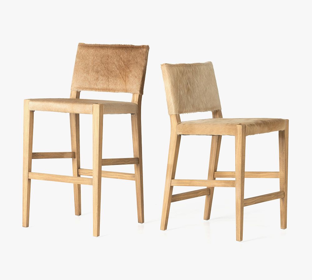 Perez Hair-On-Hide Bar & Counter Stool | Pottery Barn