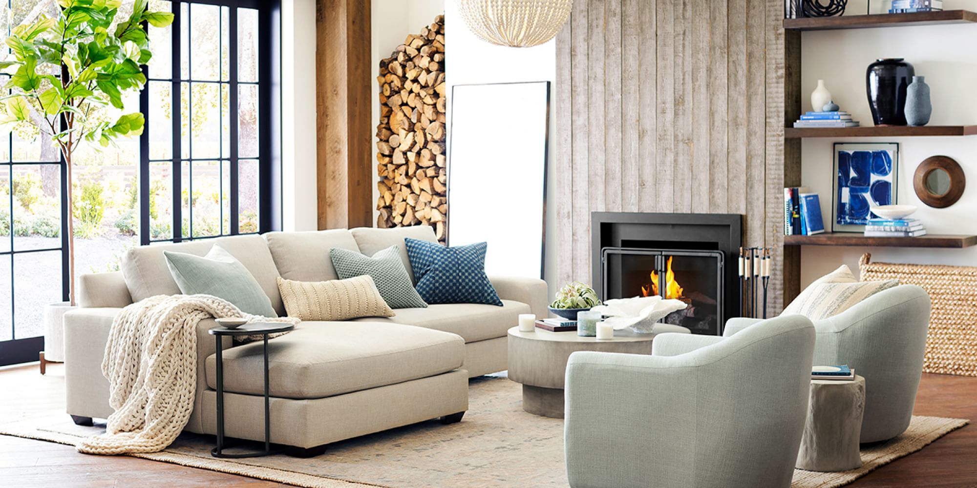 Byron Round Coffee Table | Pottery Barn