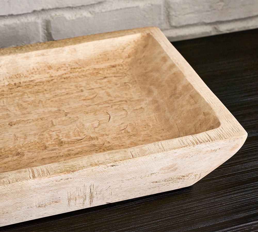 Rediscovered Natural Handcrafted Wooden Candle Trays | Pottery Barn