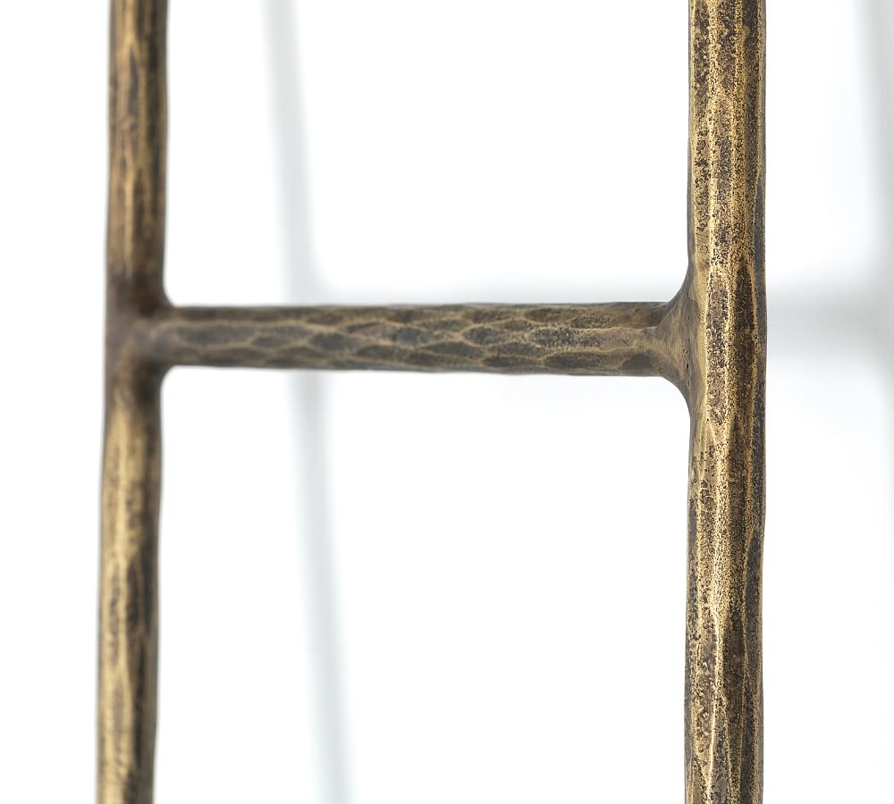 Antique Leaning Brass Ladder Rack | Pottery Barn