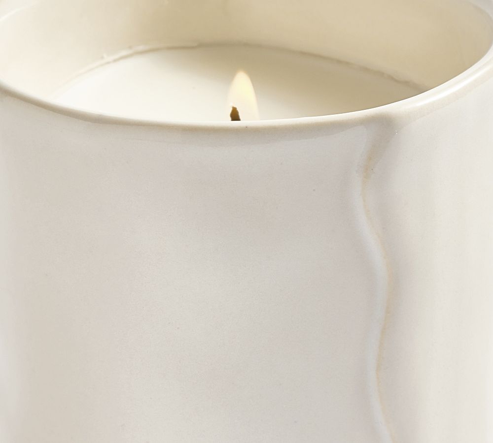 Textured Petal Candle - Bergamot & Oakmoss | Pottery Barn