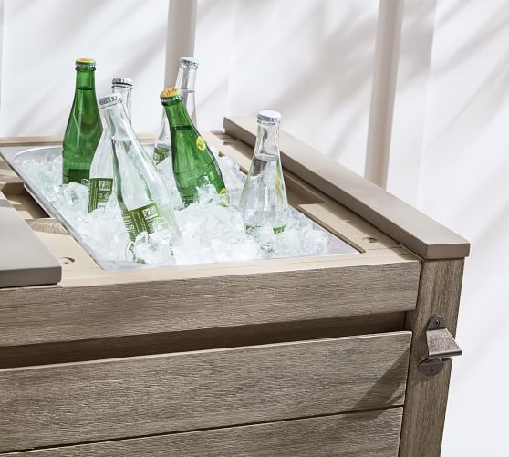 Indio FSC® Eucalyptus Outdoor Kitchen Island | Pottery Barn