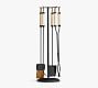 Vail 5-Piece Fireplace Tool Set - Black | Pottery Barn