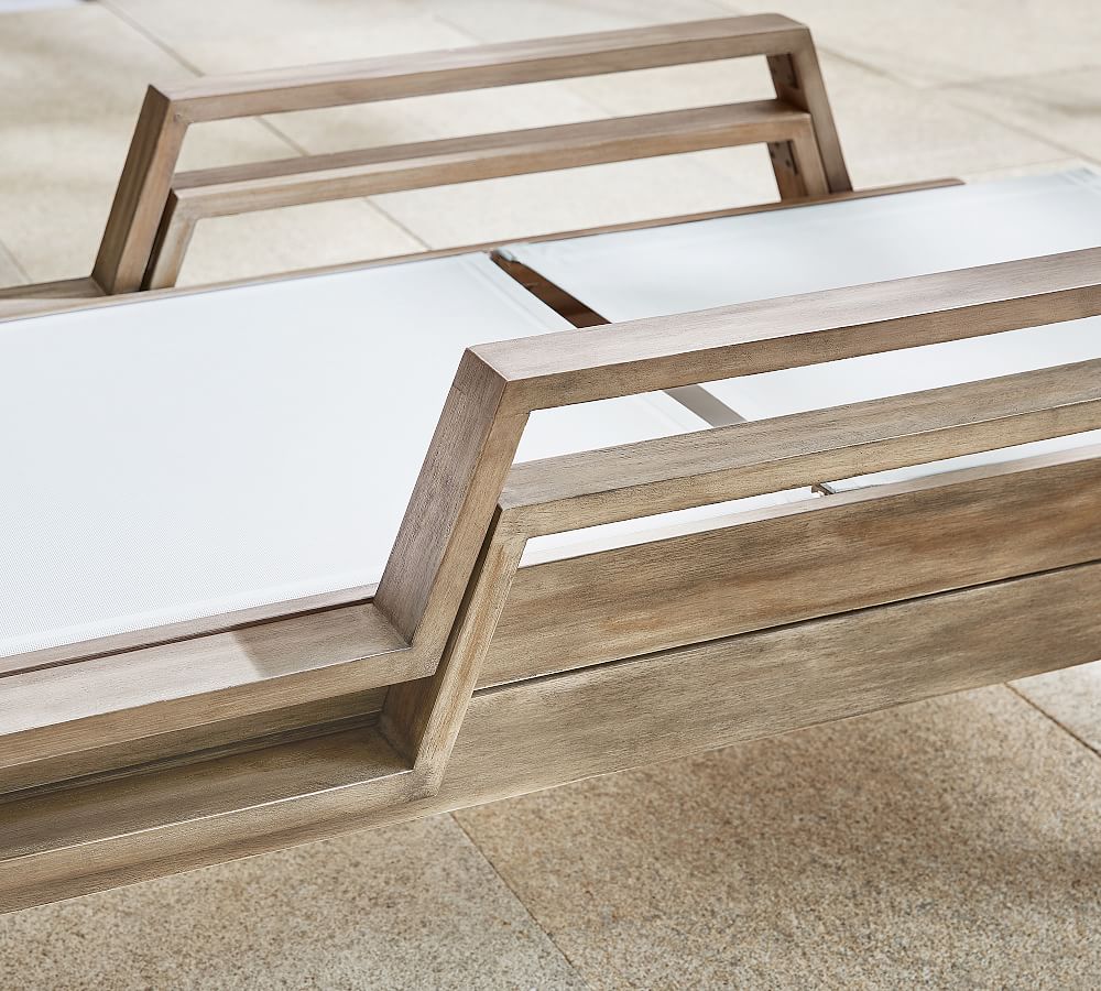 Indio Mesh Stacking Outdoor Chaise Lounges | Pottery Barn