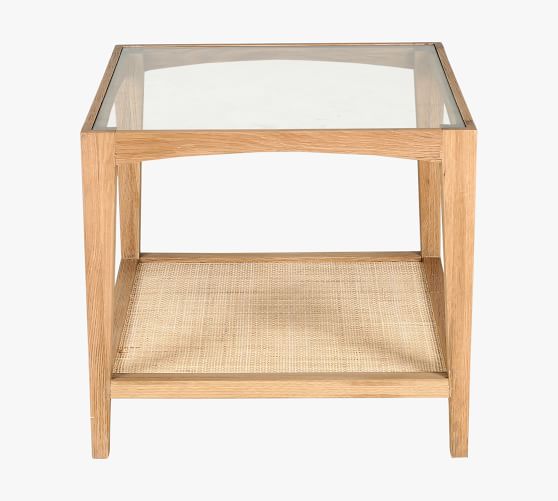 Lana Cane Square Side Table | Pottery Barn