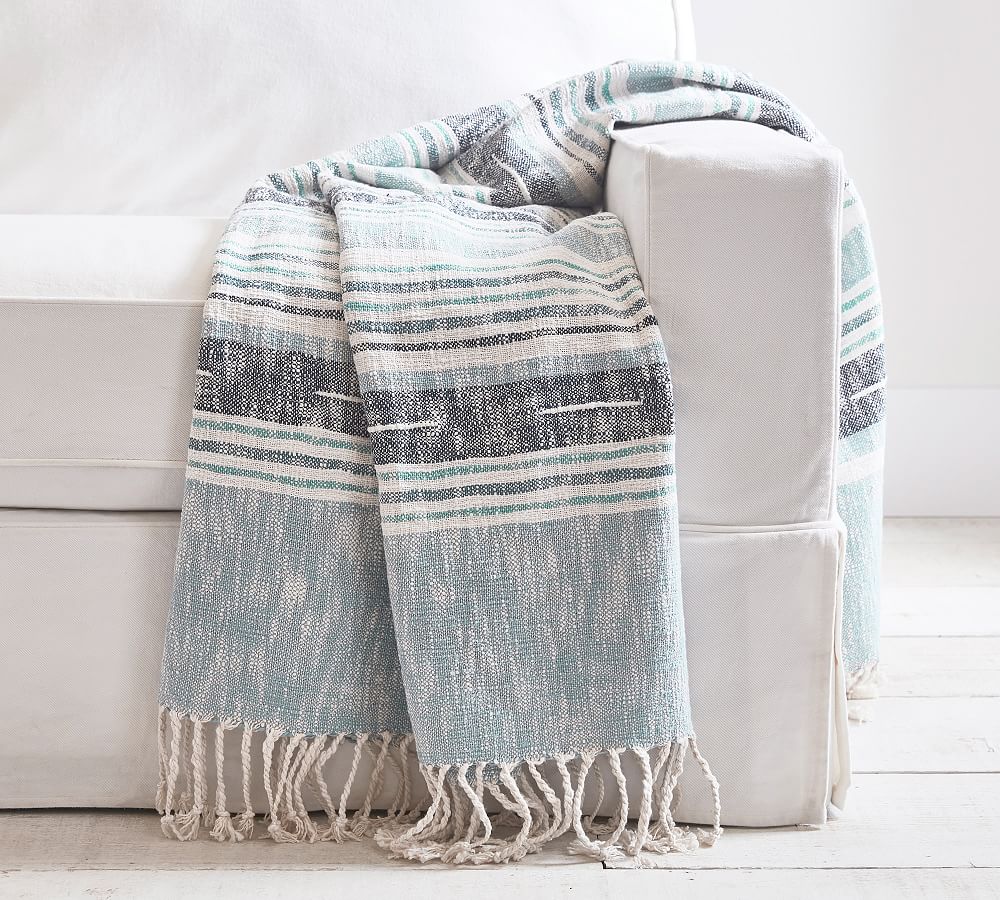 Roxy Yarn Dye Throw Blanket | Pottery Barn