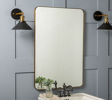 Slim Profile Rounded Edge Mirror | Pottery Barn