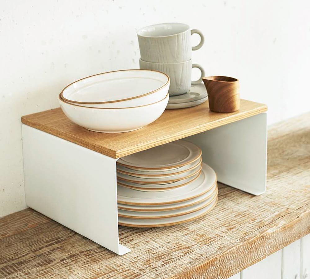 Tosca Wood-Top Stackable Kitchen Rack - Set of 2 | Pottery Barn