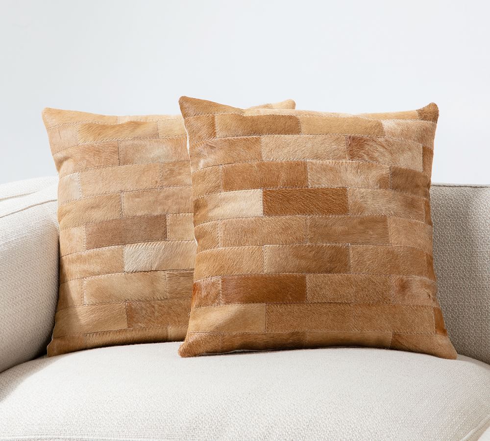 Reiko Hide Pillow - Set of 2 | Pottery Barn