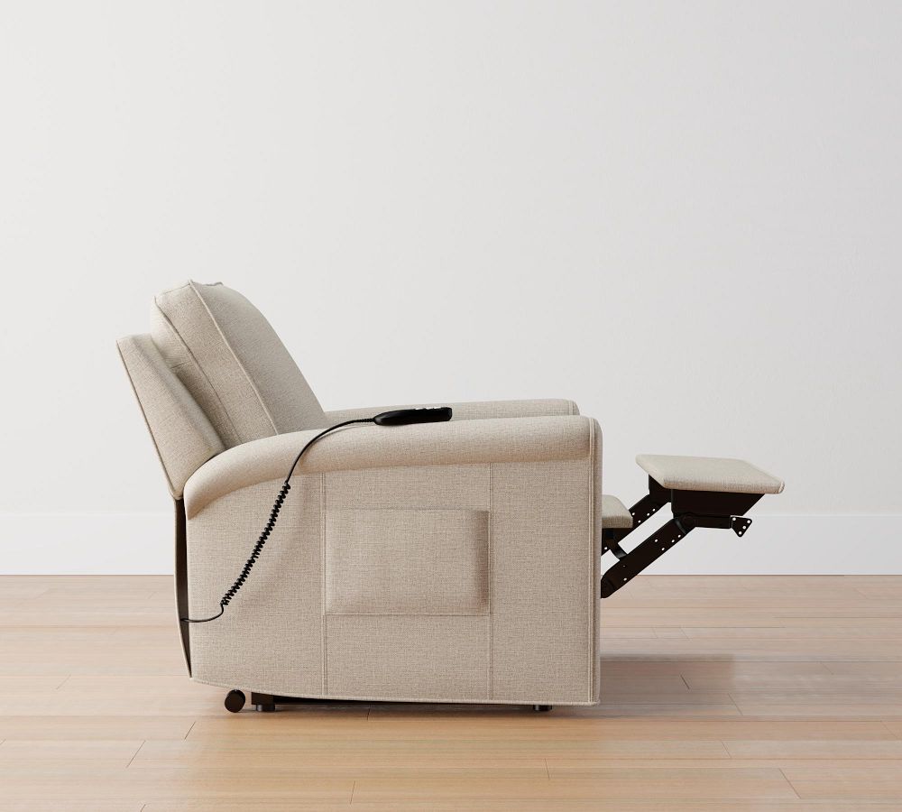 Tyler Roll Arm Upholstered Power Lift Recliner | Pottery Barn