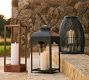 Decker Acacia Wood Outdoor Lantern | Pottery Barn