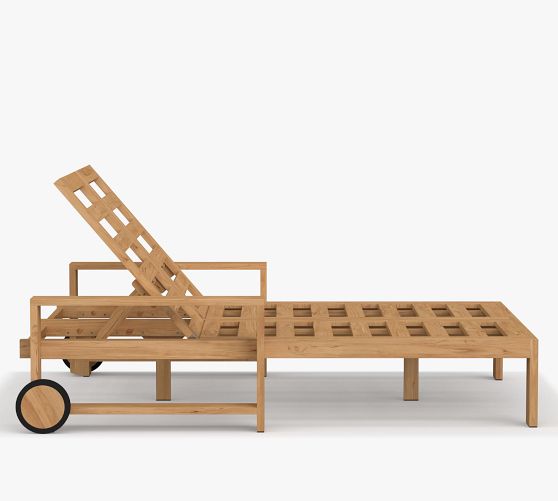 Malibu FSC® Teak Double Outdoor Chaise | Pottery Barn