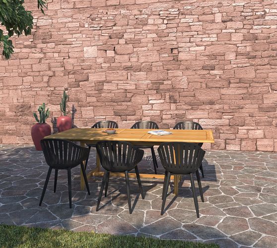 Sinclair Metal Outdoor Dining Chairs, Set of 4 | Pottery Barn