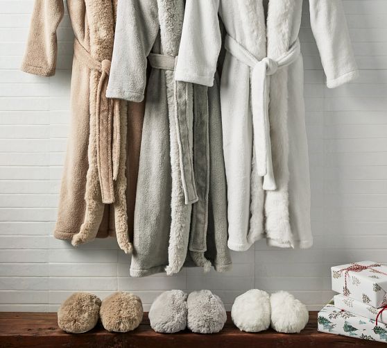 Alpine Faux Fur Robe | Pottery Barn