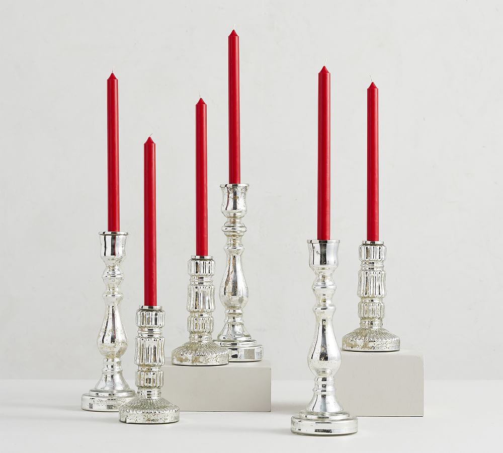 Unscented Red Taper Candles - Set of 6 | Pottery Barn