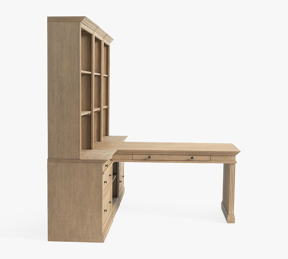 Livingston Peninsula Desk with 105" Bookcase Suite | Pottery Barn