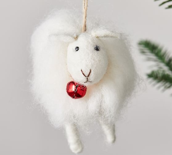 Handcrafted Wool Sheep Ornament | Pottery Barn
