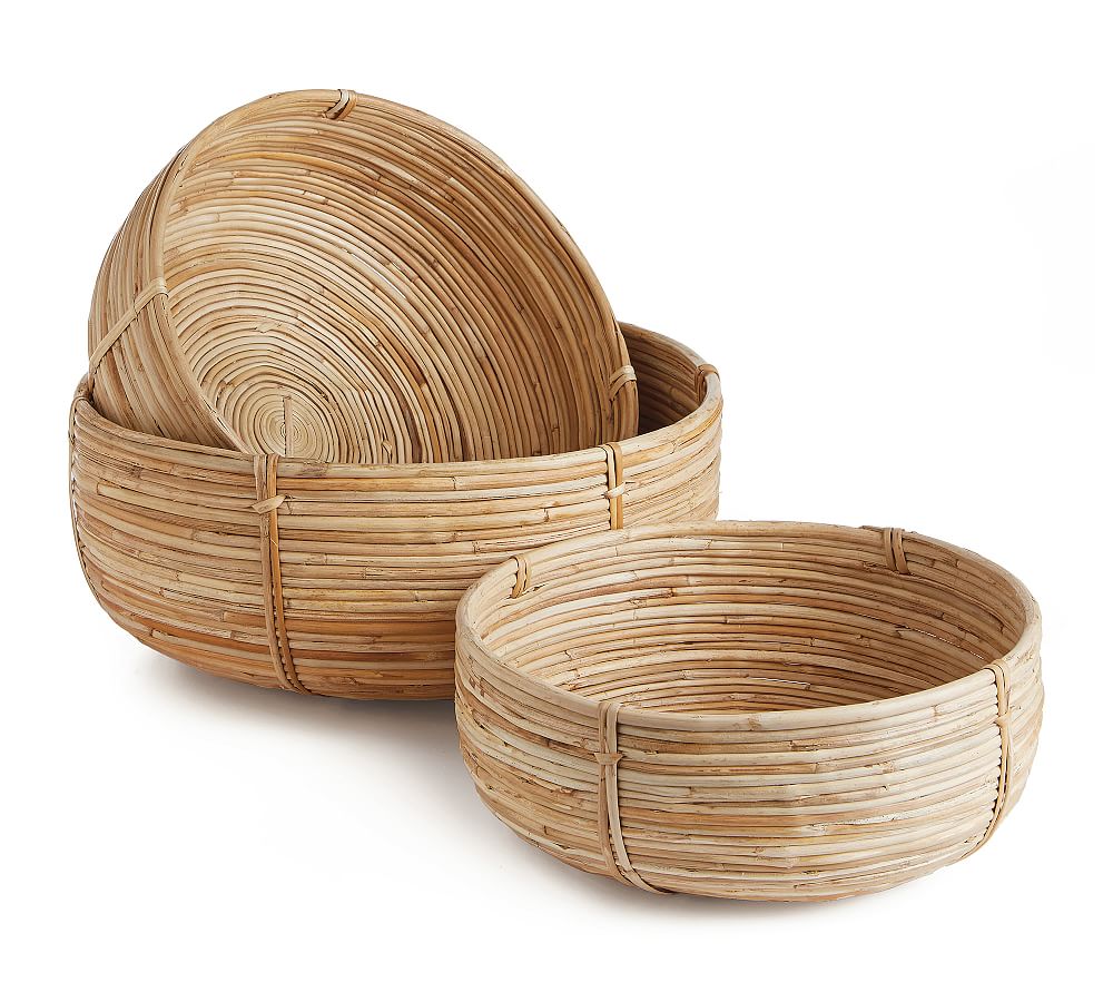 Cane Rattan Basket Sets | Pottery Barn