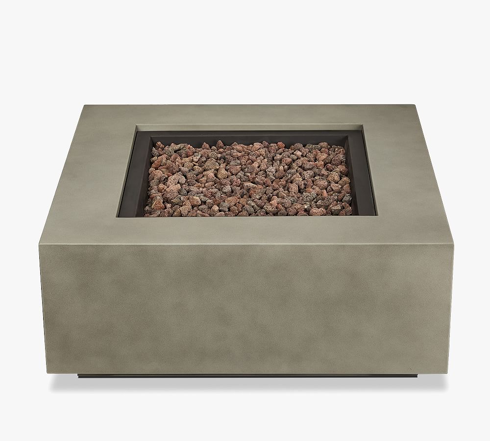 Burrows 36" Square Propane Fire Pit Table | Pottery Barn