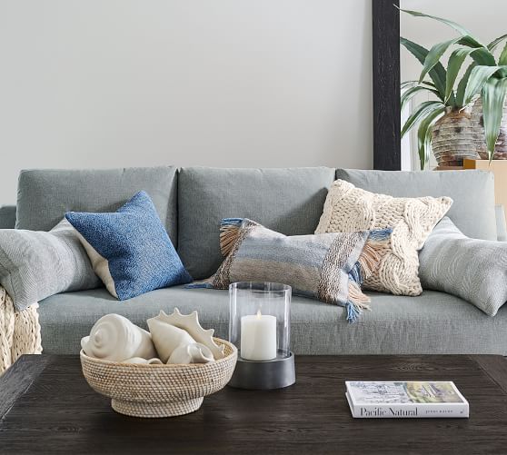 Priela Striped Lumbar Throw Pillow Cover | Pottery Barn