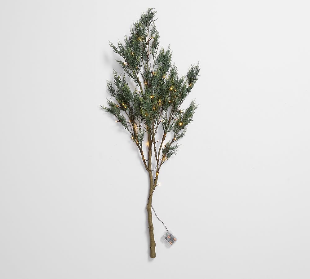 Pre-Lit Faux Juniper Branch | Pottery Barn