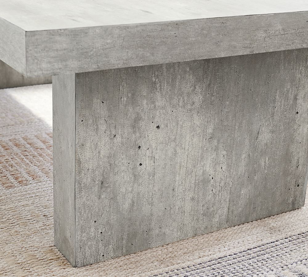 Vaccaro Rectangular Concrete Coffee Table | Pottery Barn
