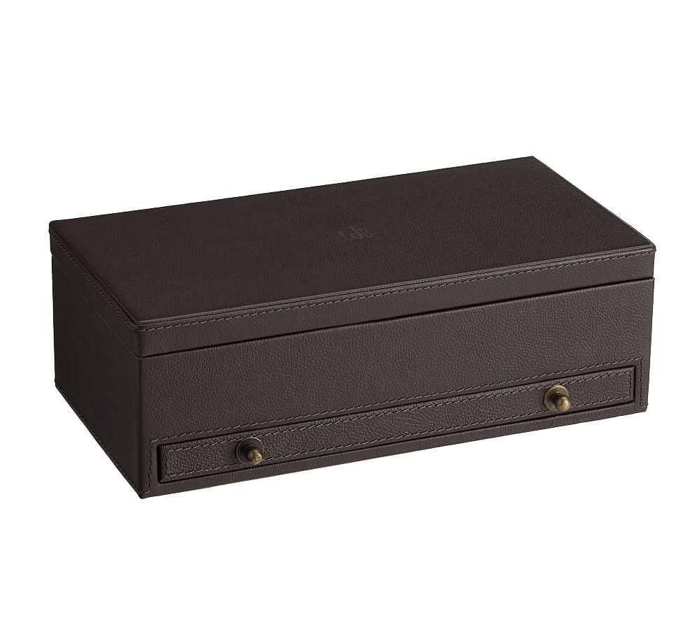 Grant Leather Accessory Storage Box | Pottery Barn