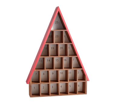 Rustic Wooden House Advent Calendar | Pottery Barn