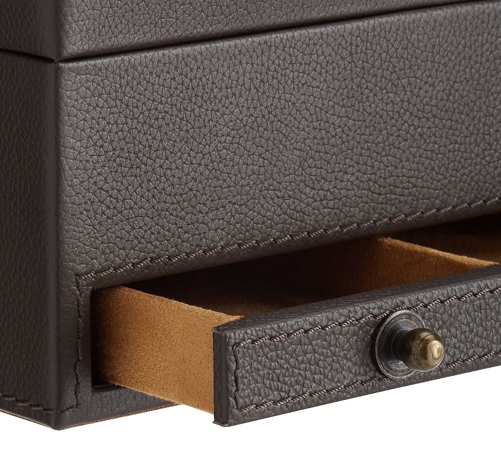 Grant Leather Accessory Storage Box | Pottery Barn