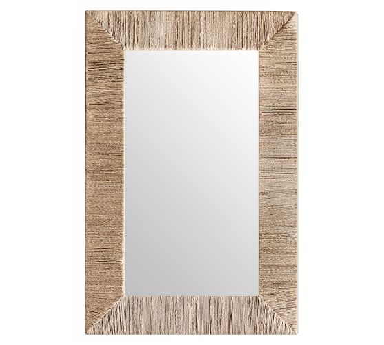 La Gomera Jute Rectangular Mirror, 36.6" x 24" | Pottery Barn