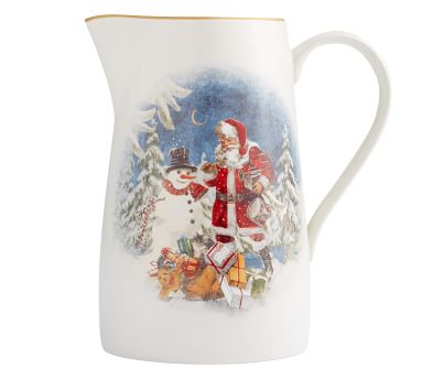 Nostalgic Santa Pitcher | Bar Accessories | Pottery Barn