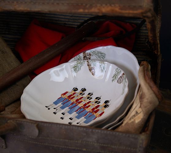 Nutcracker Handcrafted Stoneware Rim 16 -Piece Dinnerware Set | Pottery ...