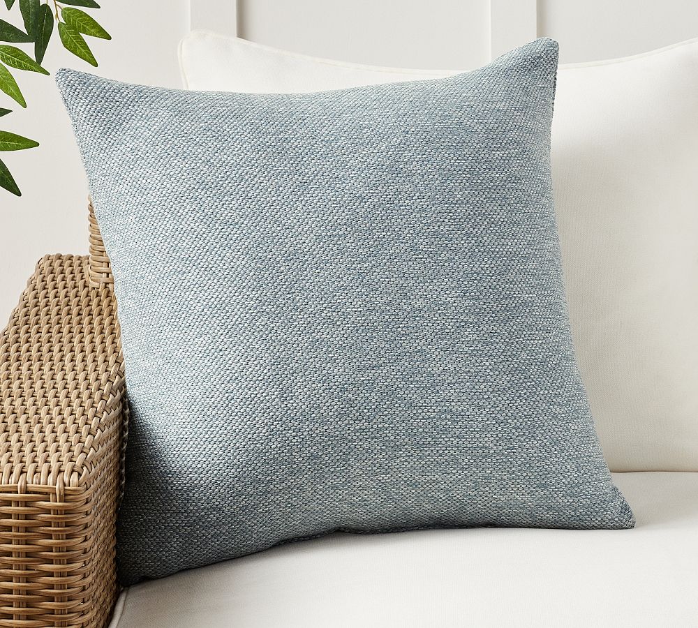 Sunbrella® Recycled Woven Outdoor Throw Pillow | Pottery Barn
