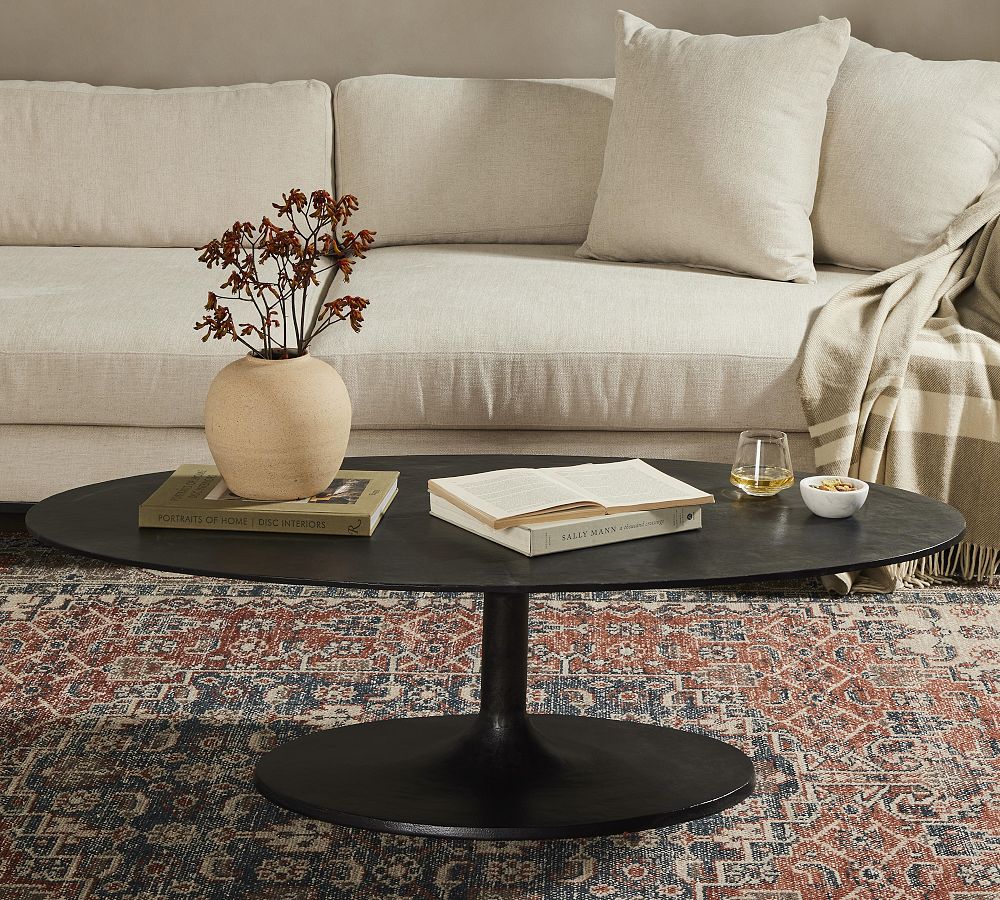 Collier Metal Oval Coffee Table | Pottery Barn