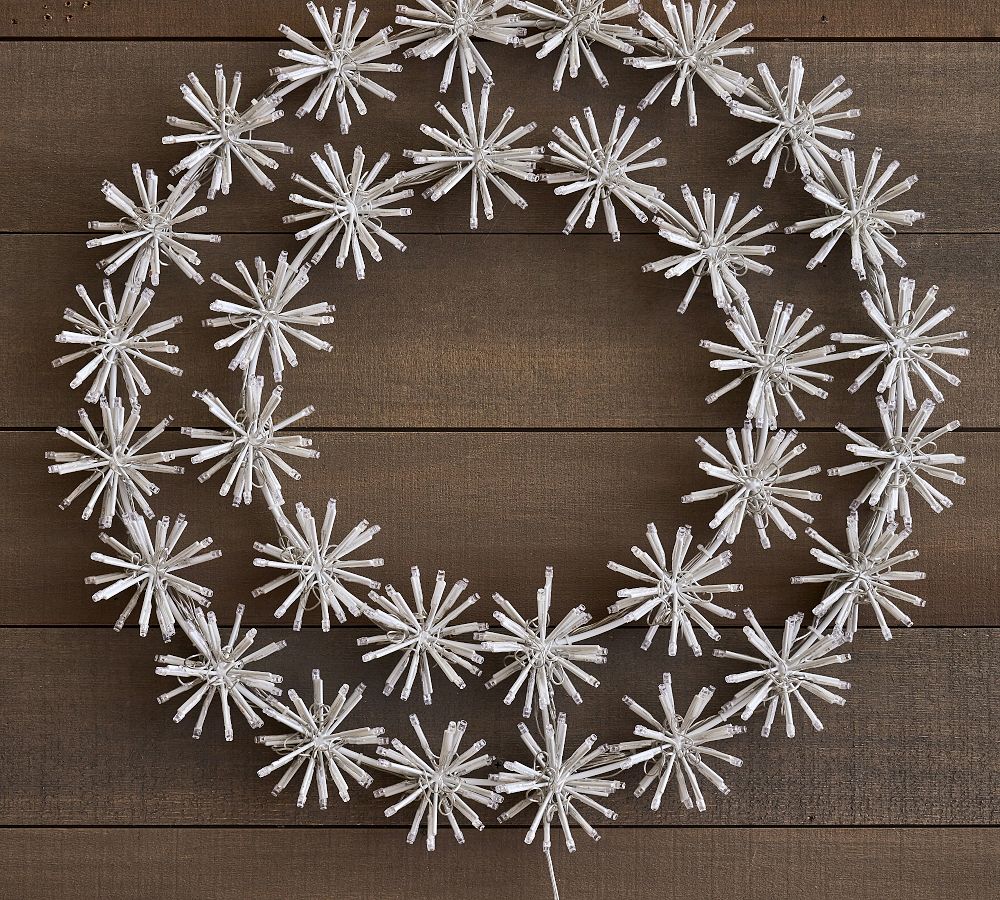 Lit Twinkling Cluster Wreath | Pottery Barn