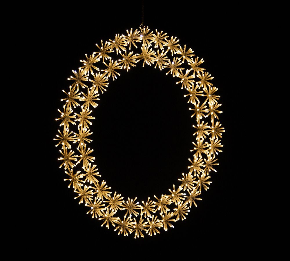 Lit Twinkling Cluster Wreath | Pottery Barn