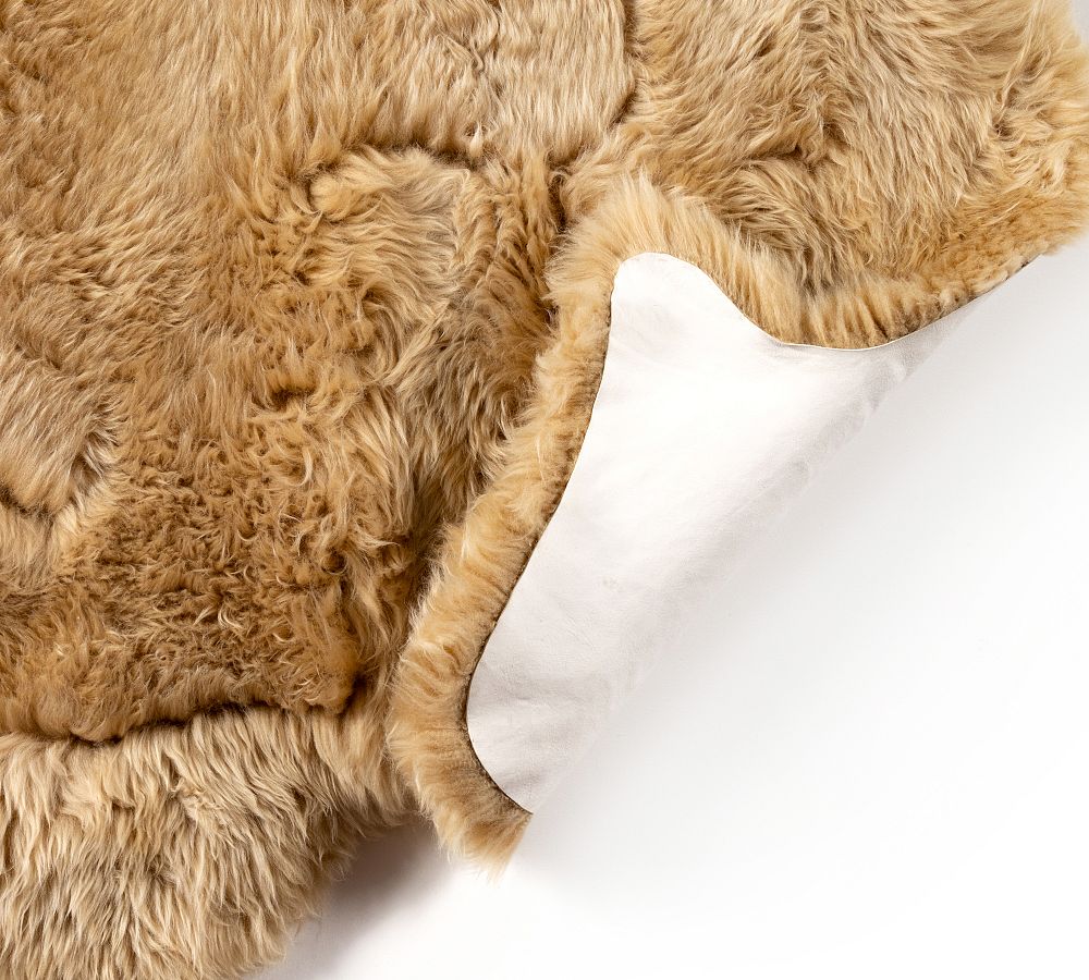 Patton Large Lambskin Hide Rug | Pottery Barn