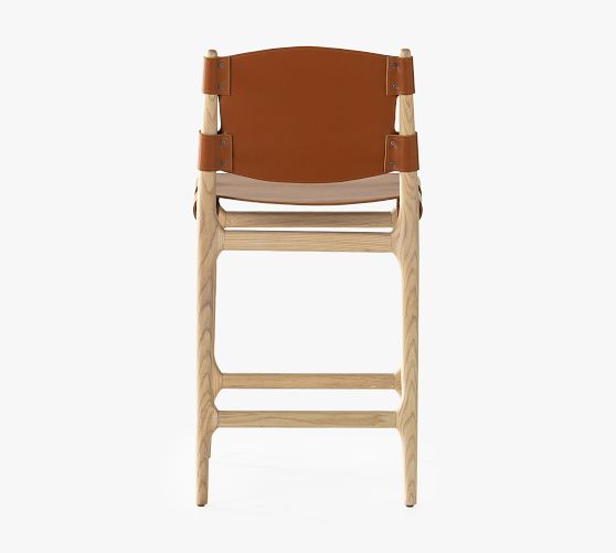 Izzy Leather Stool | Pottery Barn