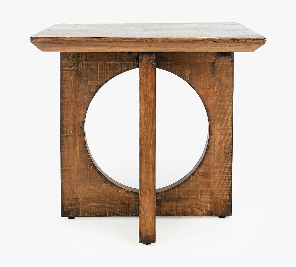 Star Square Reclaimed Wood End Table | Pottery Barn