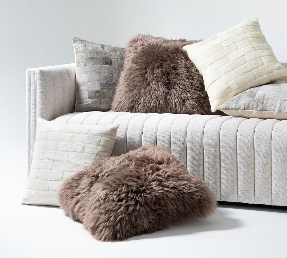 Reiko Hide Pillow - Set of 2 | Pottery Barn