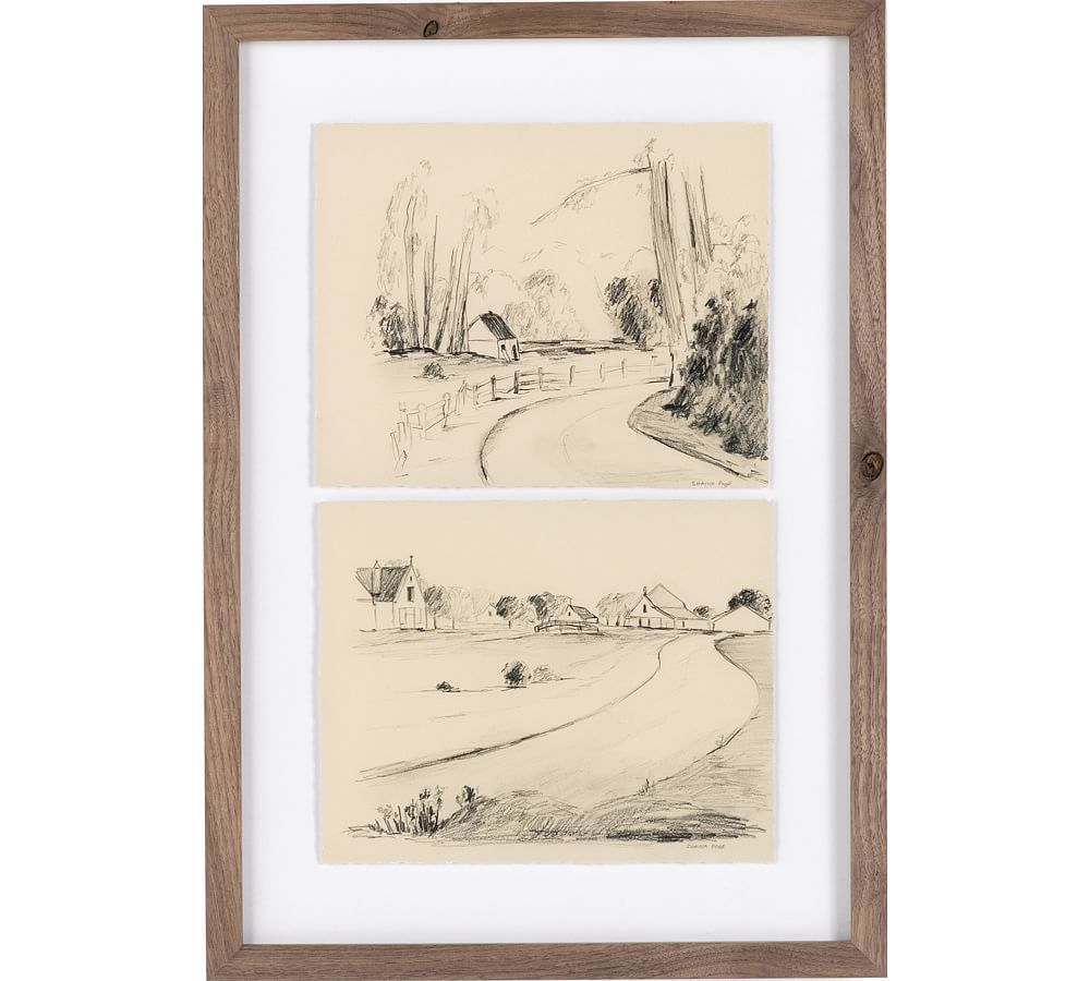 In The Country I By Shaina Page with Rustic Walnut Frame | Pottery Barn