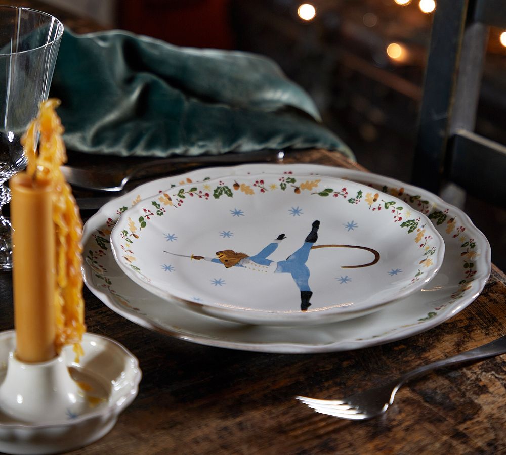 Nutcracker Handcrafted Stoneware Salad Plates - Set of 4 | Pottery Barn