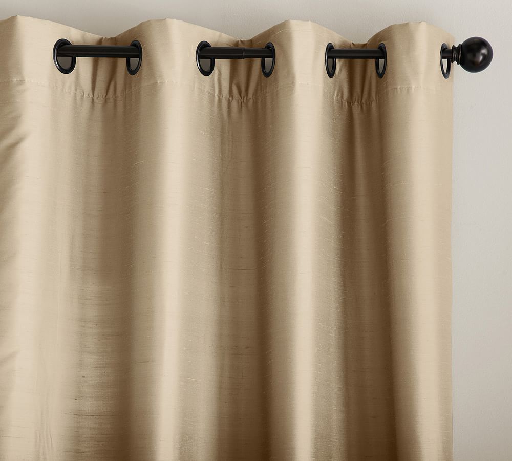 Dupioni Silk Grommet Curtain | Pottery Barn
