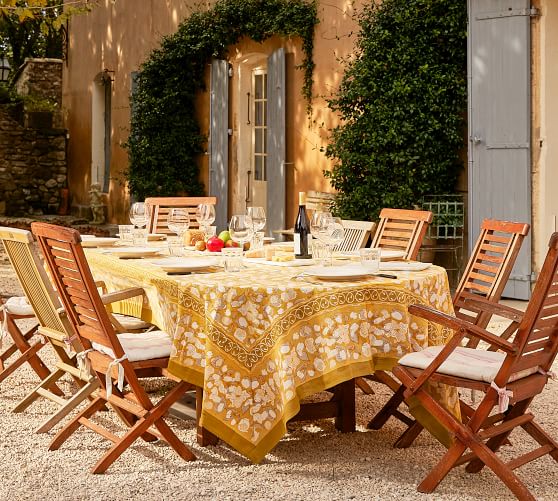 Camille Cotton Tablecloth | Pottery Barn